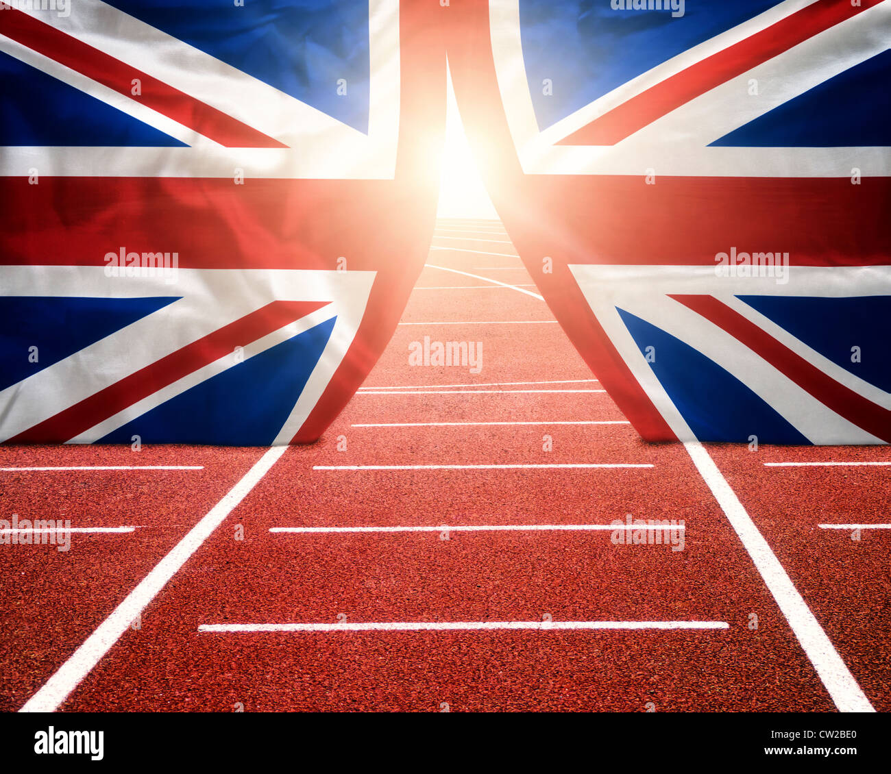 Olympics 2012 running track lanes hi-res stock photography and images ...
