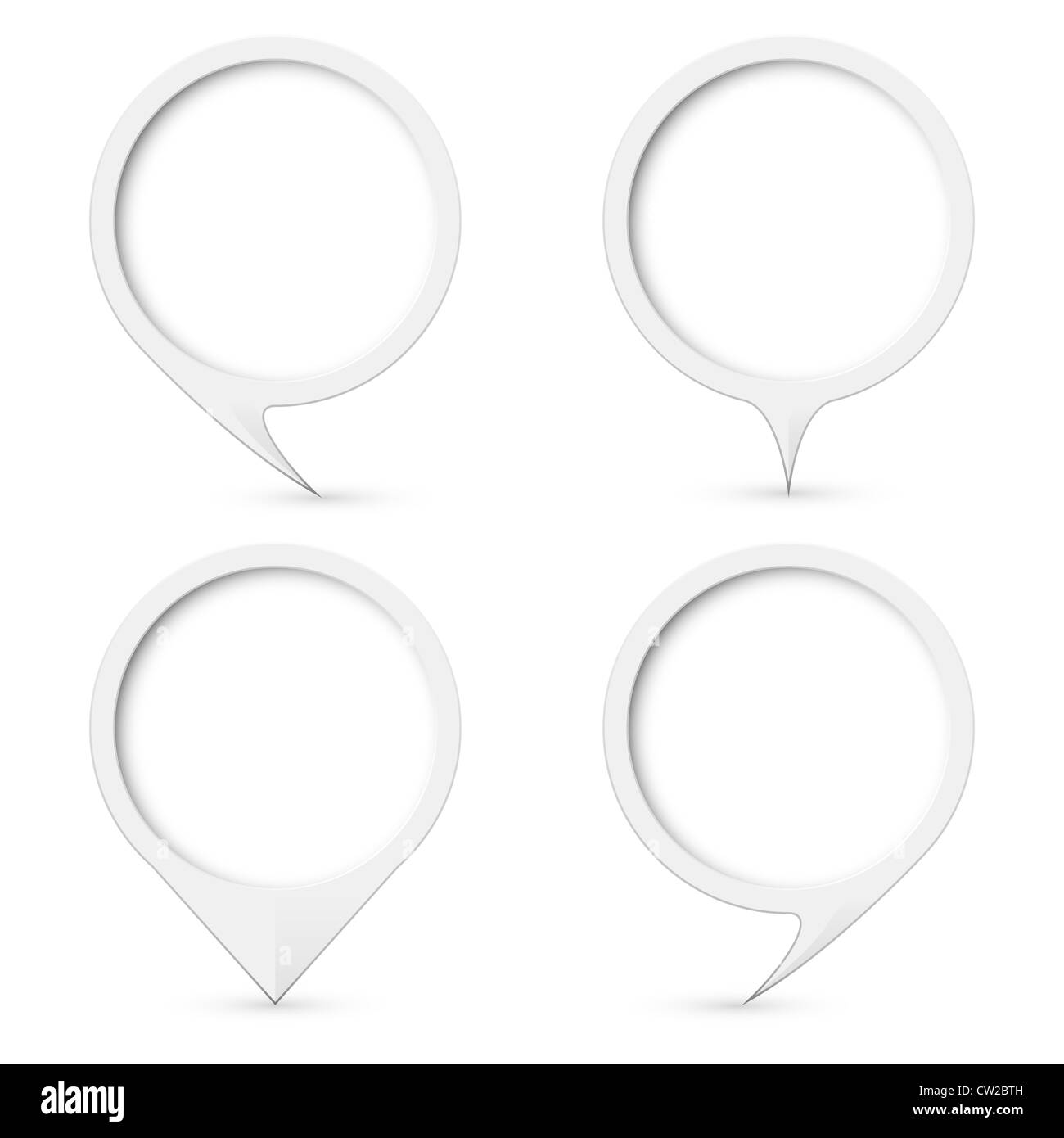 White map text marker. Illustration for design on white background ...