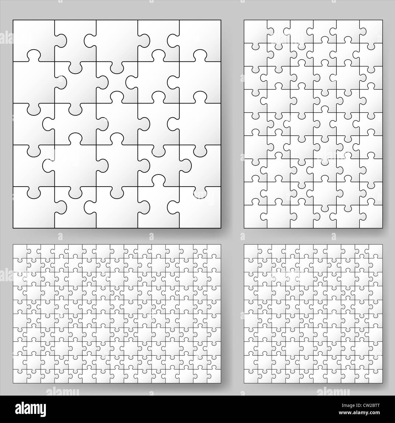 Various sizes puzzle. Illustration for design Stock Photo - Alamy