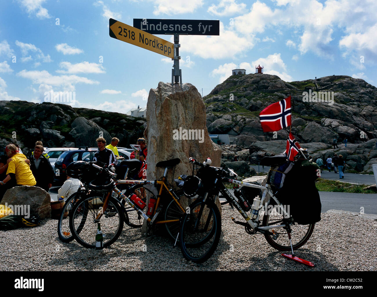 Lindesnes, Norway, tourists at Cape Lindesnes Stock Photo - Alamy