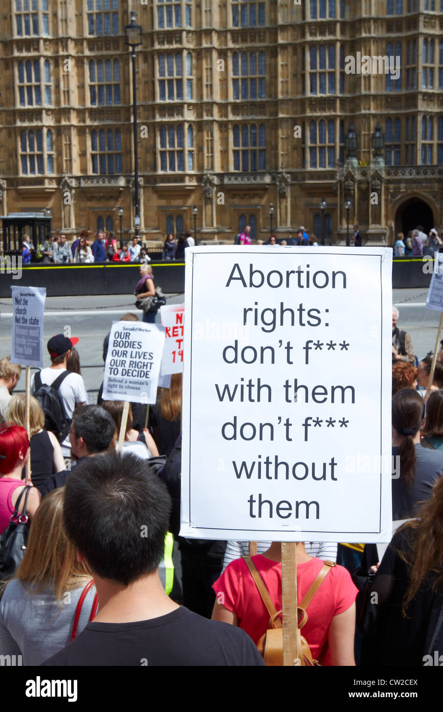 Campaigners during a pro-choice demonstration outside the Houses of ...