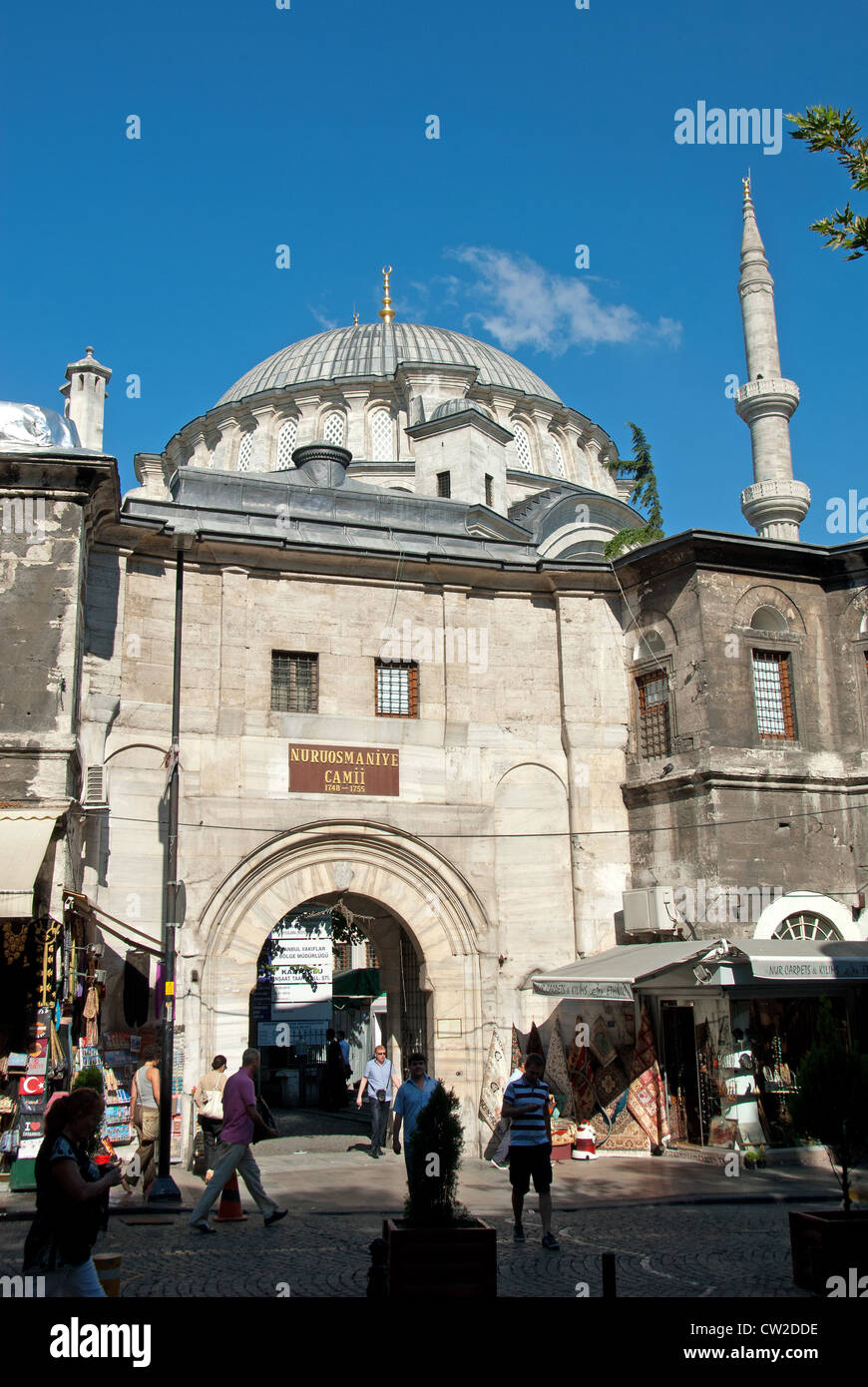 ISTANBUL, TURKEY. A view of the Nuruosmaniye Mosque in the historic ...