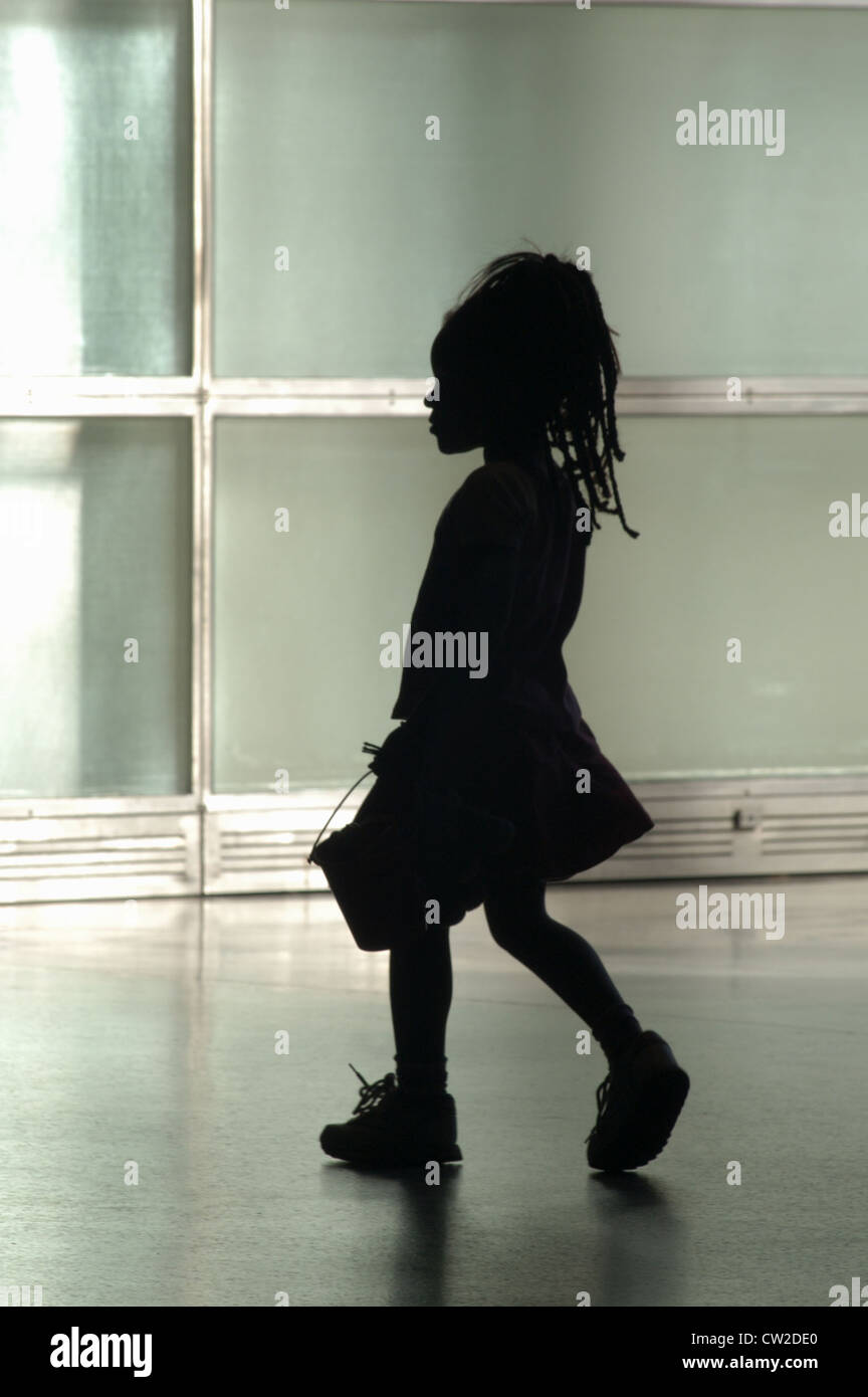 Colored silhouette of a girl ' Stock Photo - Alamy
