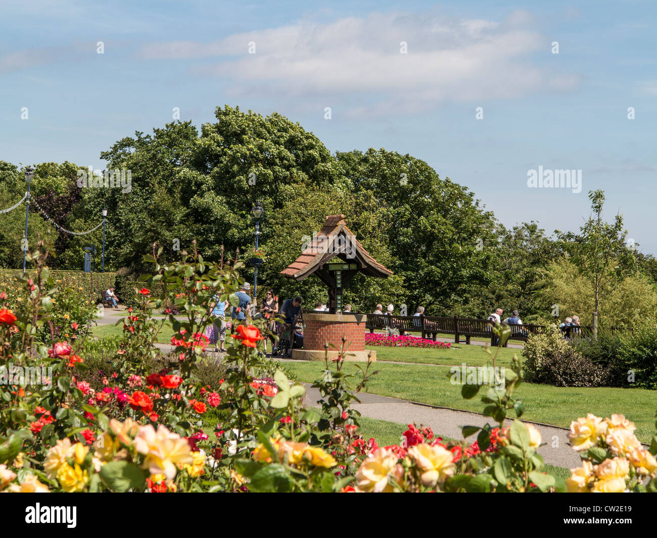 Wishing Well in Crescent Gardens Filey Yorkshire UK Stock Photo - Alamy