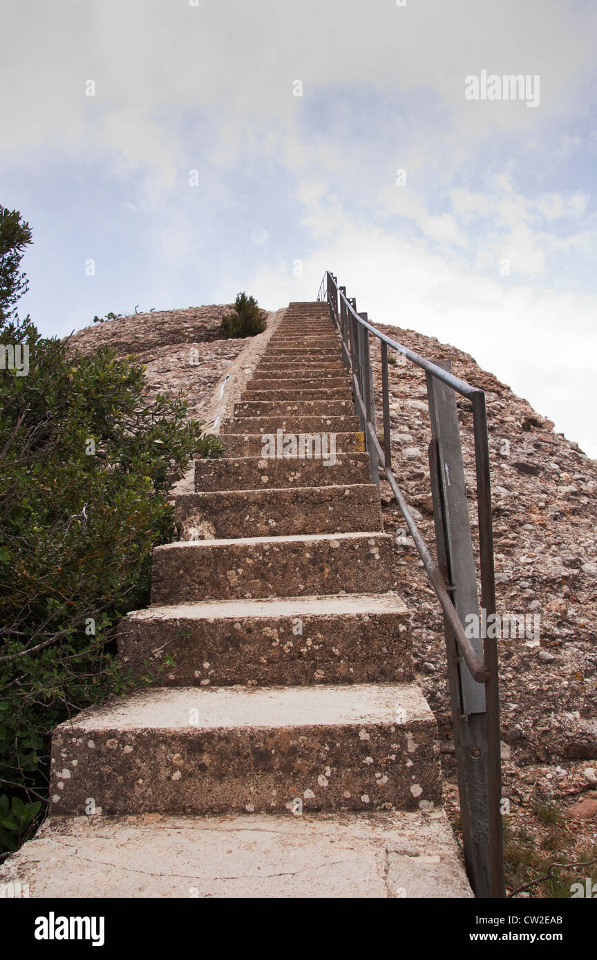 Stairs leading to the mountain top Stock Photo - Alamy
