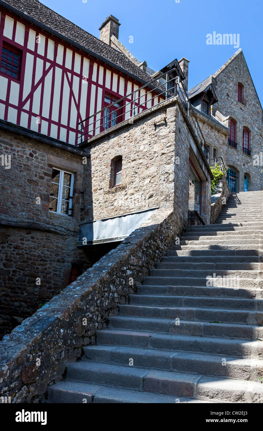 France, Normandy, the medieval village of Mont St Michel Stock Photo ...