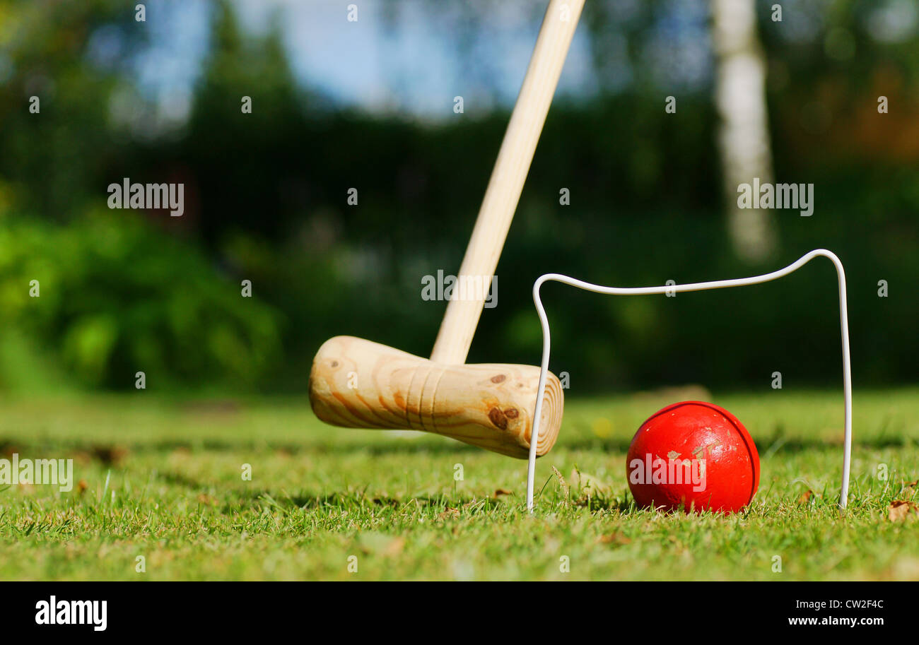 Blue croquet ball hi-res stock photography and images - Alamy