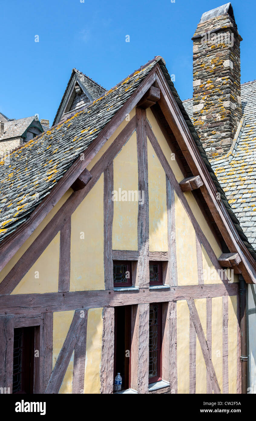 France, Normandy, the medieval village of Mont St Michel Stock Photo ...