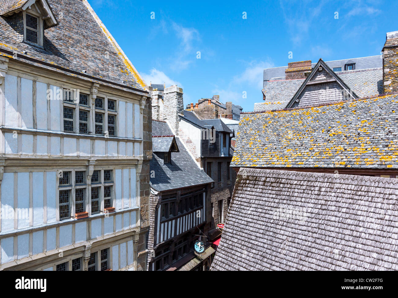 France, Normandy, the medieval village of Mont St Michel Stock Photo ...