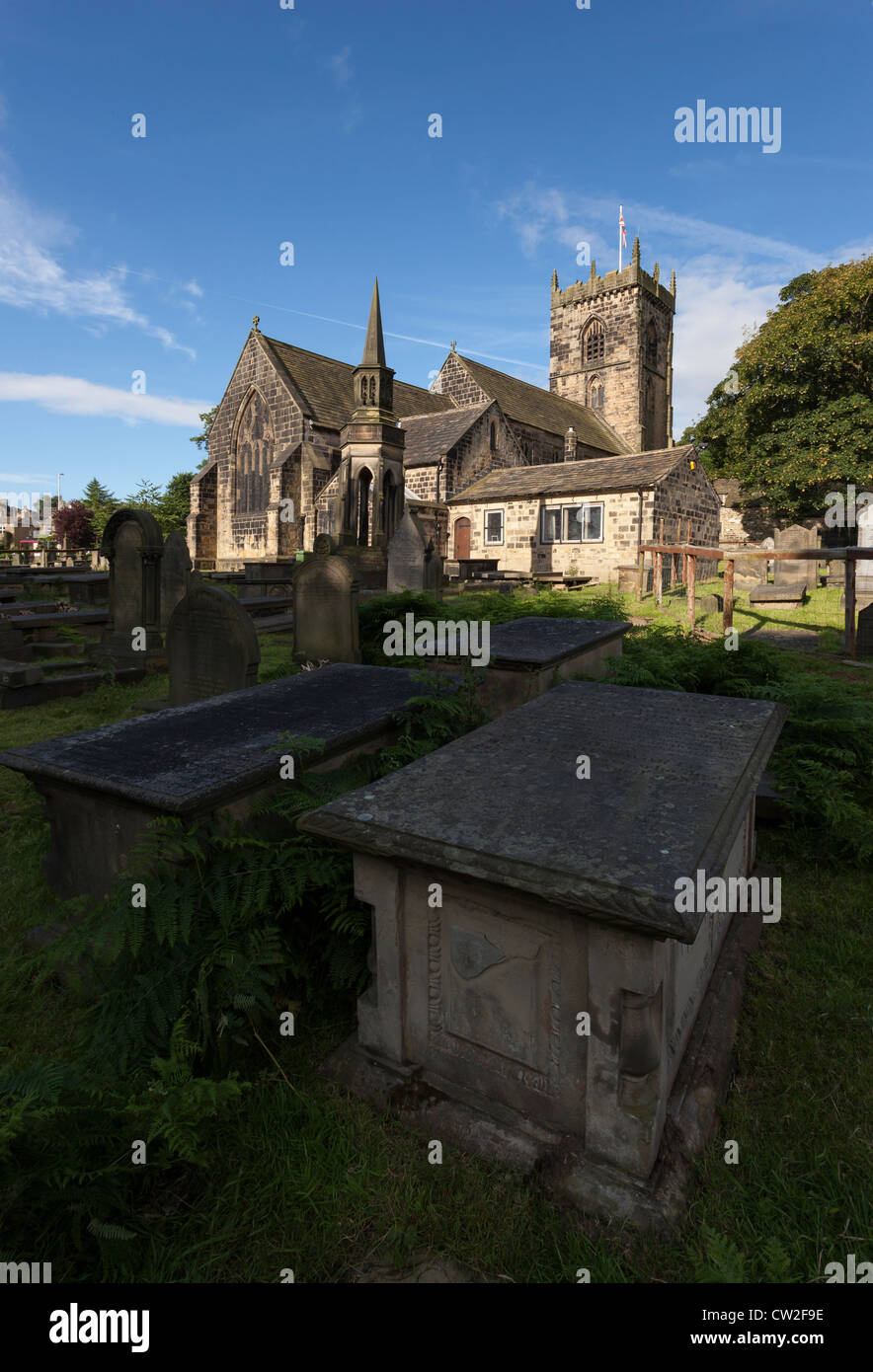 Saint Wilfred's Parish Church, in Calverley, Leeds. The church dates ...
