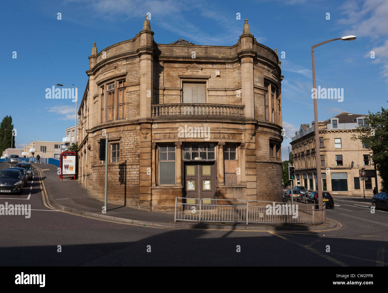 Former Carnegie Library premises in Shipley, near Bradford Stock Photo ...