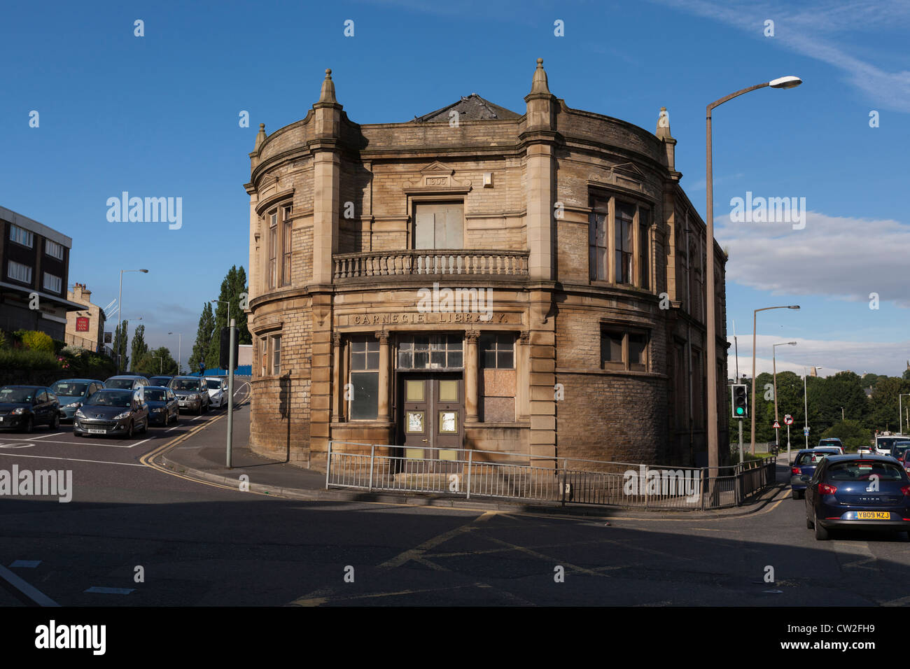 Former Carnegie Library premises in Shipley, near Bradford Stock Photo ...