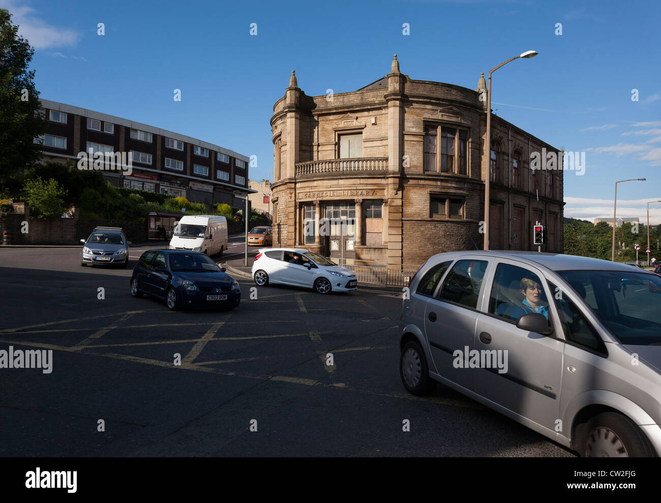 Former Carnegie Library premises in Shipley, near Bradford Stock Photo ...