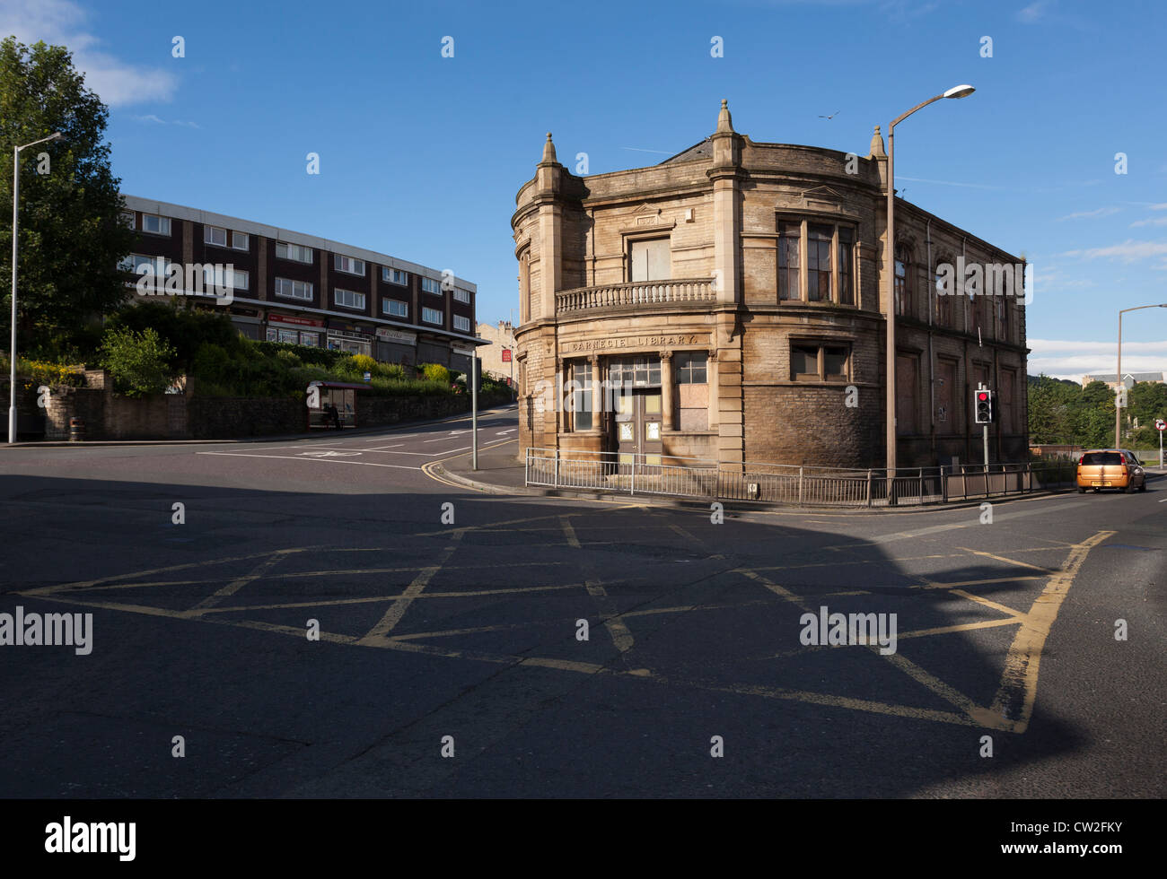 Former Carnegie Library premises in Shipley, near Bradford Stock Photo ...