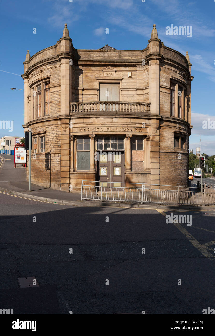 Former Carnegie Library premises in Shipley, near Bradford Stock Photo ...