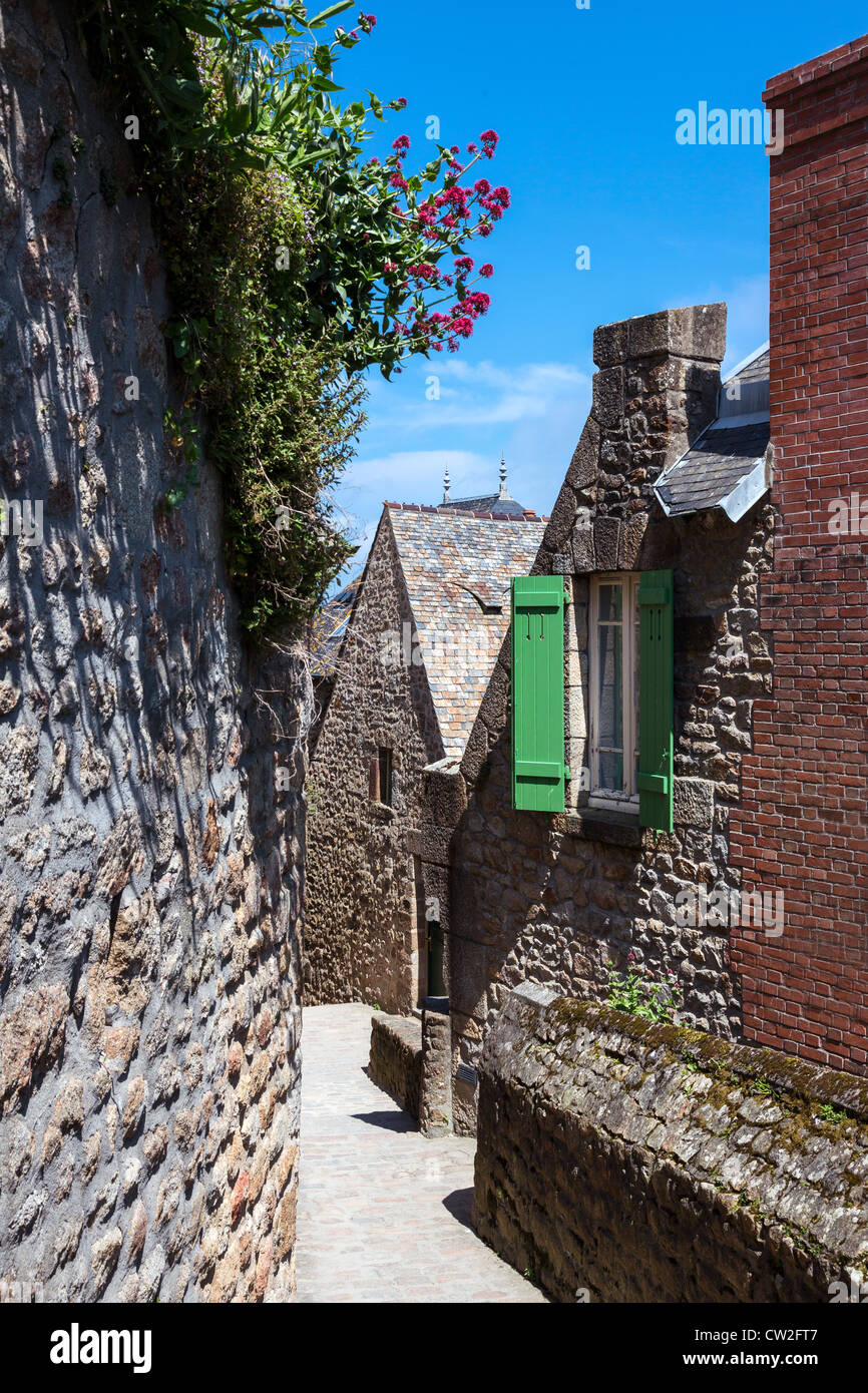 France, Normandy, the medieval village of Mont St Michel Stock Photo ...
