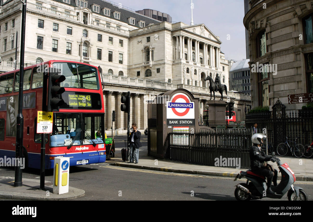 London's financial district, Bank Station Stock Photo - Alamy