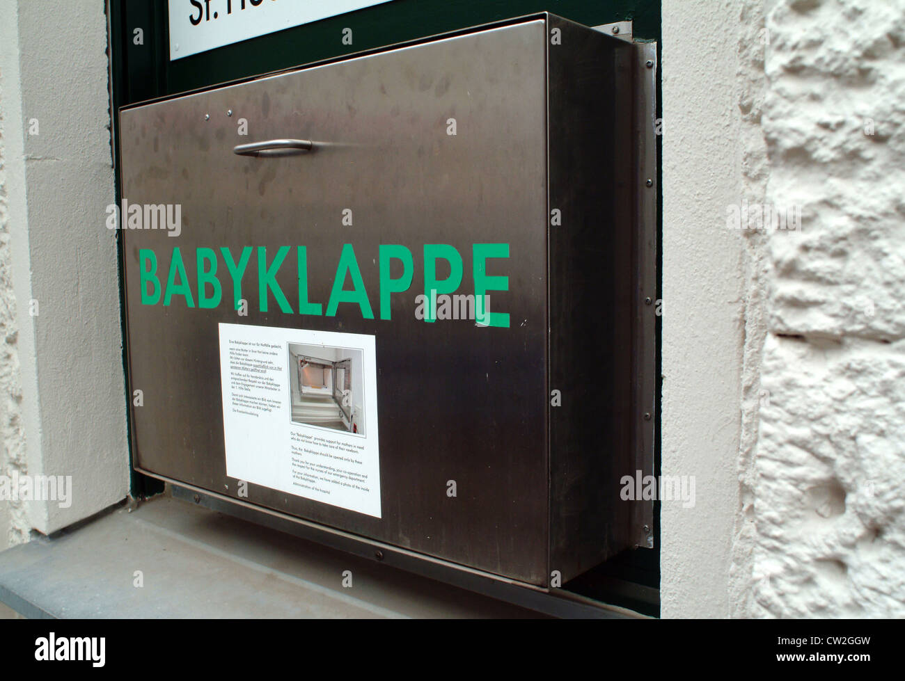 Berlin, baby hatch of St. Hedwig Hospital Stock Photo - Alamy