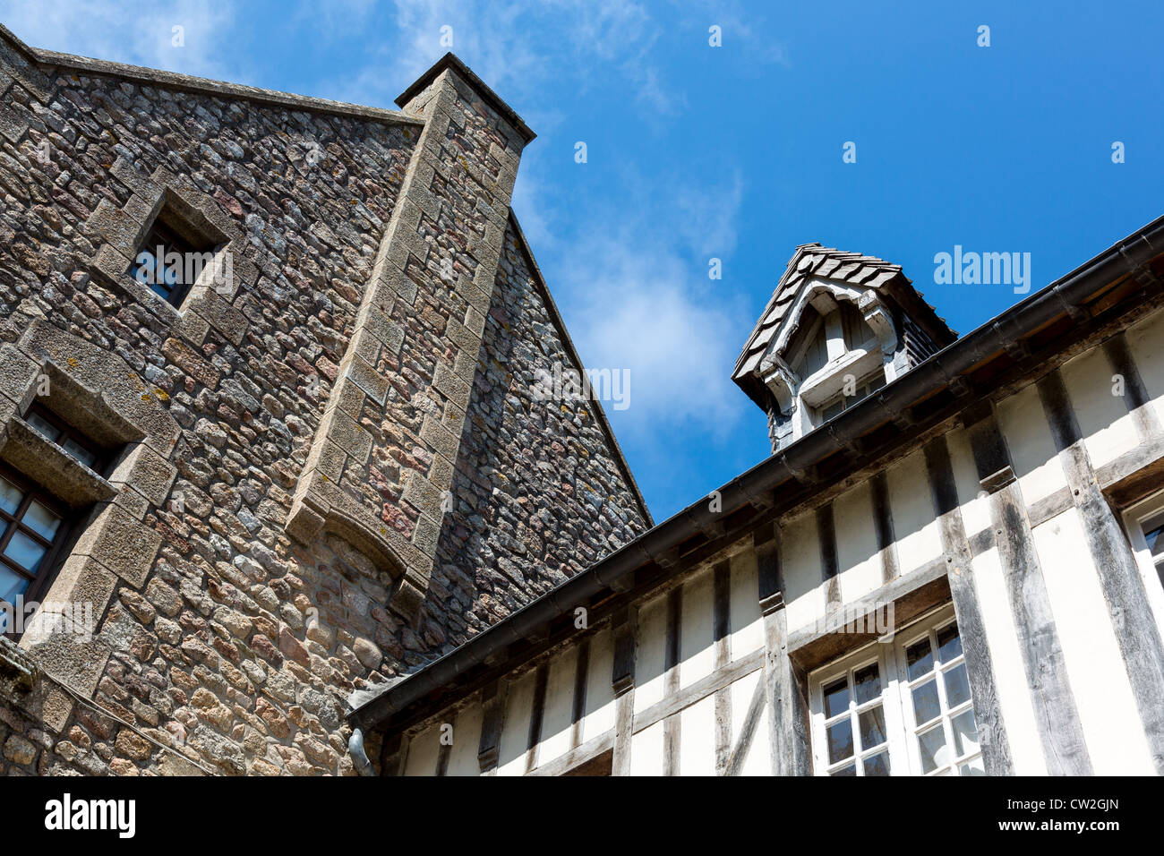 France, Normandy, the medieval village of Mont St Michel Stock Photo ...