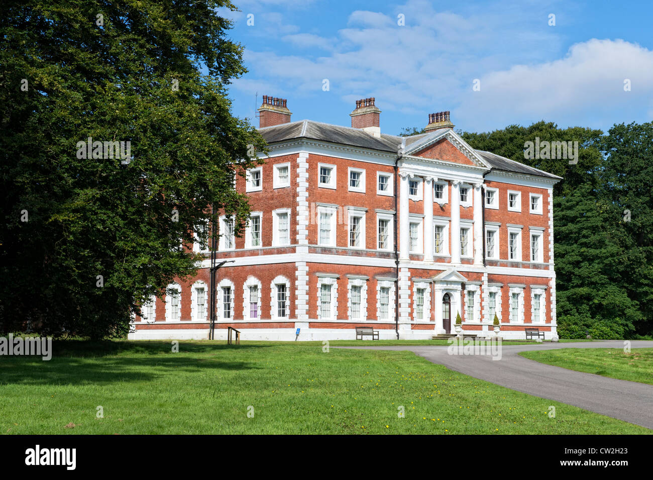 The front view of the impressive Lytham Hall, a Grade 1 Listed Building ...