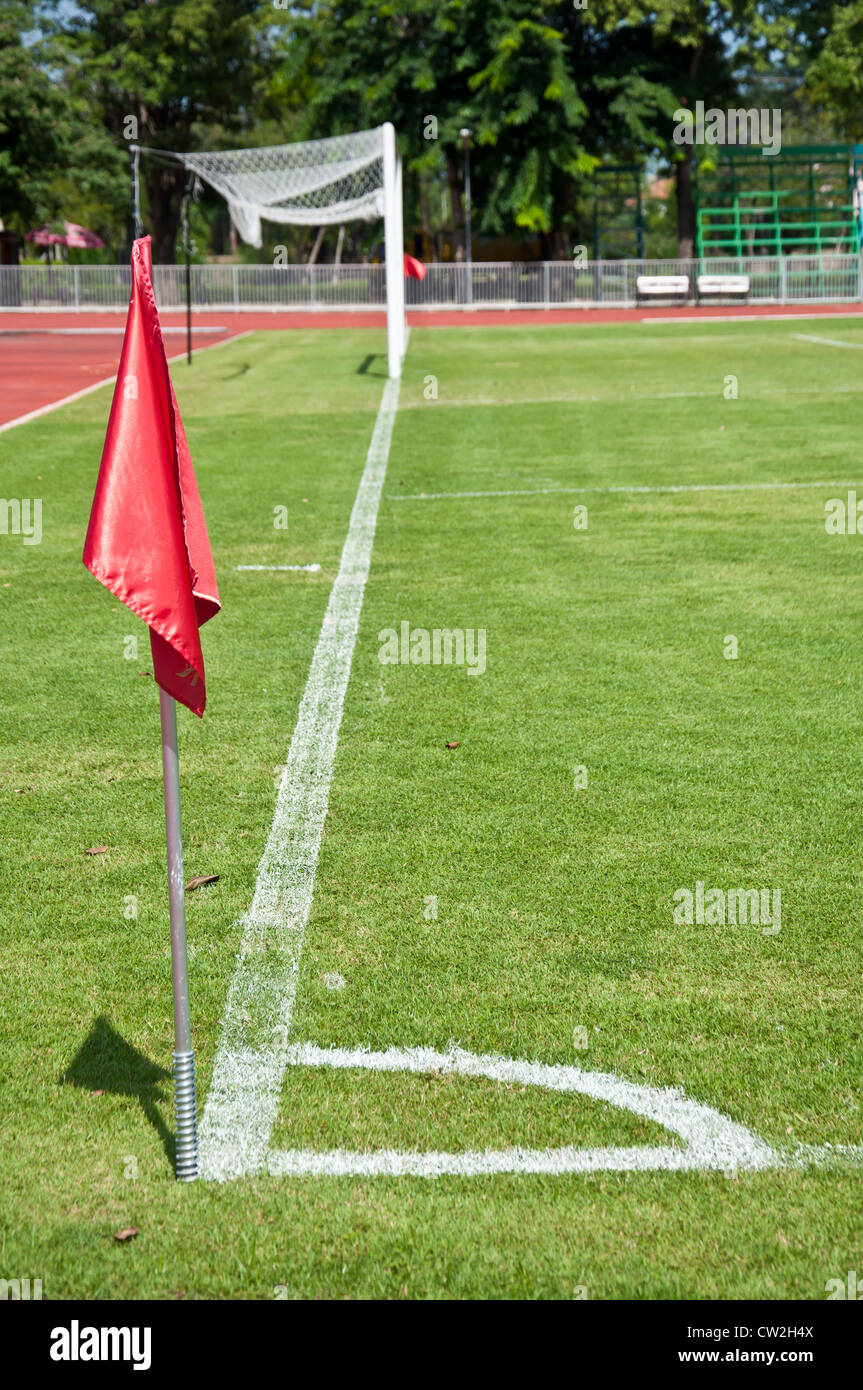 corner line of football field Stock Photo - Alamy