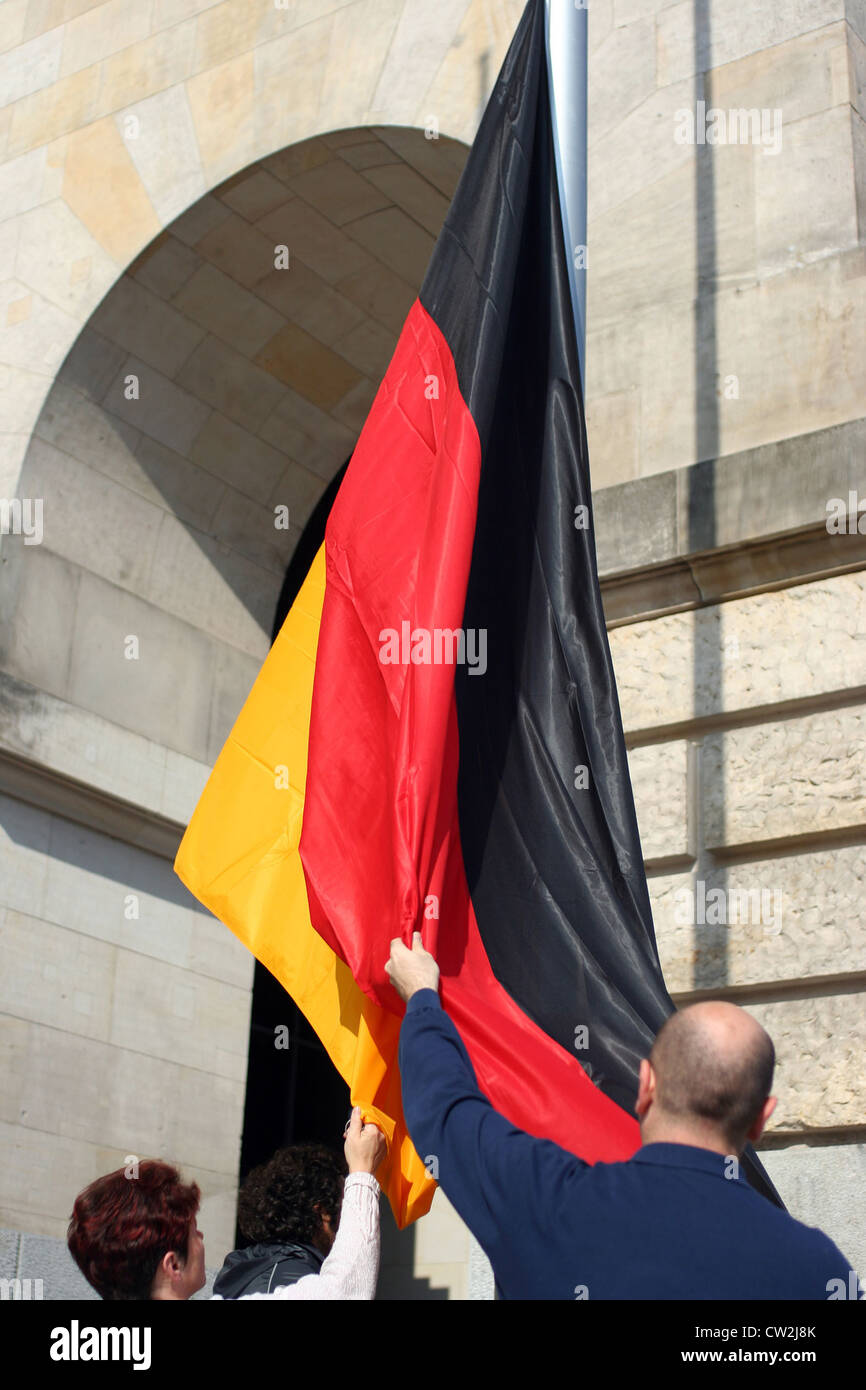 Berlin, Germany flag is raised Stock Photo - Alamy