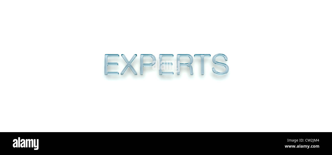 3D Key Word "EXPERTS" Glass Style Stock Photo - Alamy