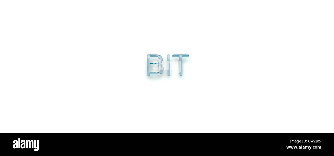 3D Key Word "BIT" Glass Style Stock Photo - Alamy