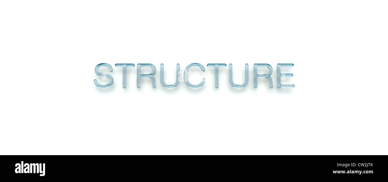 3D Key Word "STRUCTURE" Glass Style Stock Photo - Alamy