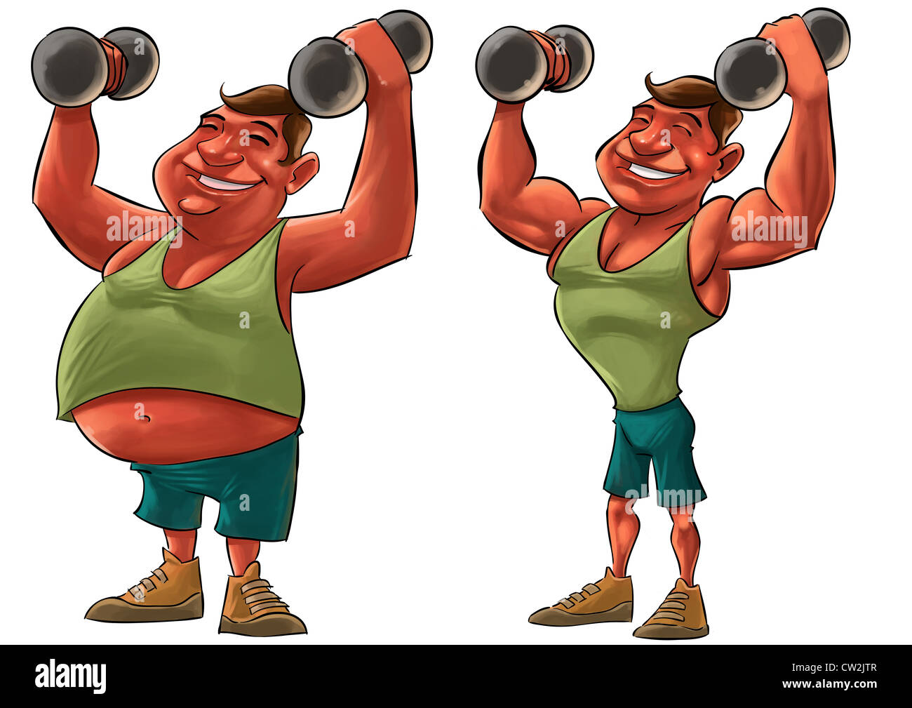 Fat man painting hi-res stock photography and images - Alamy