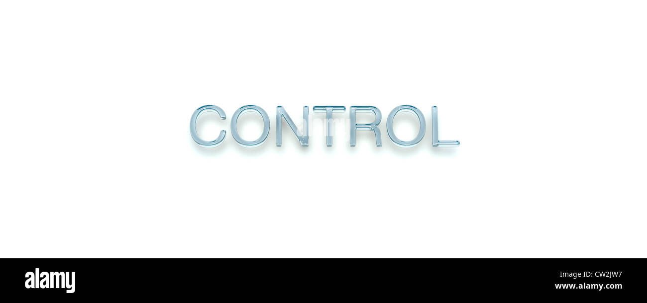 3D Key Word "CONTROL" Glass Style Stock Photo - Alamy