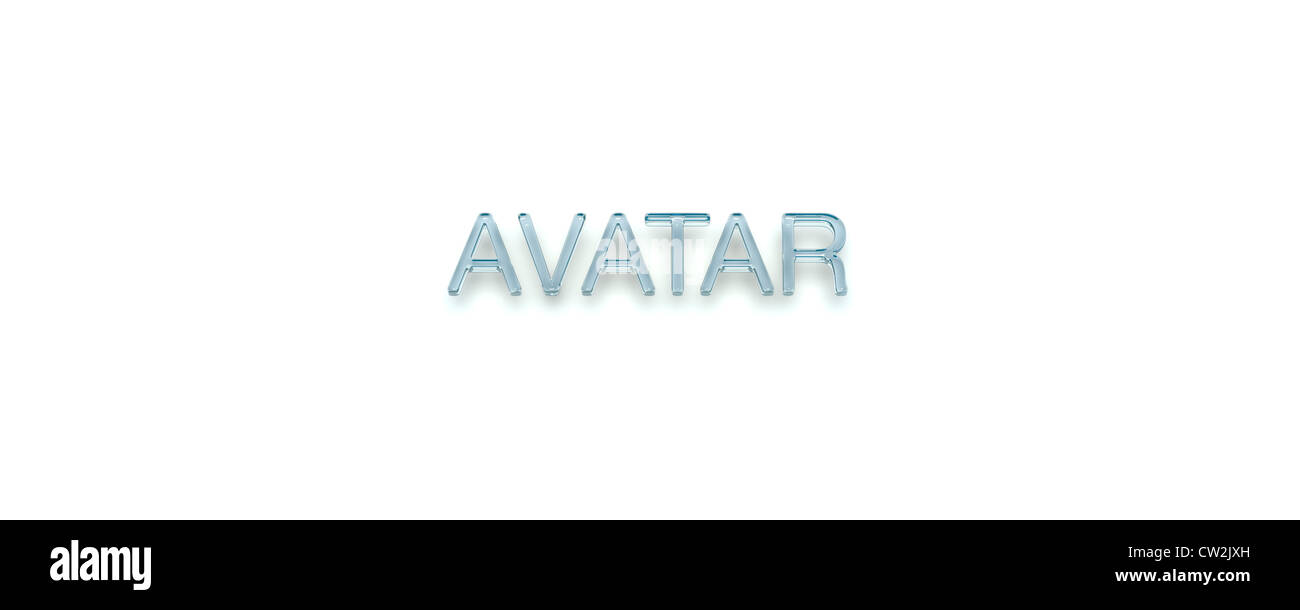 3D Key Word "AVATAR" Glass Style Stock Photo - Alamy