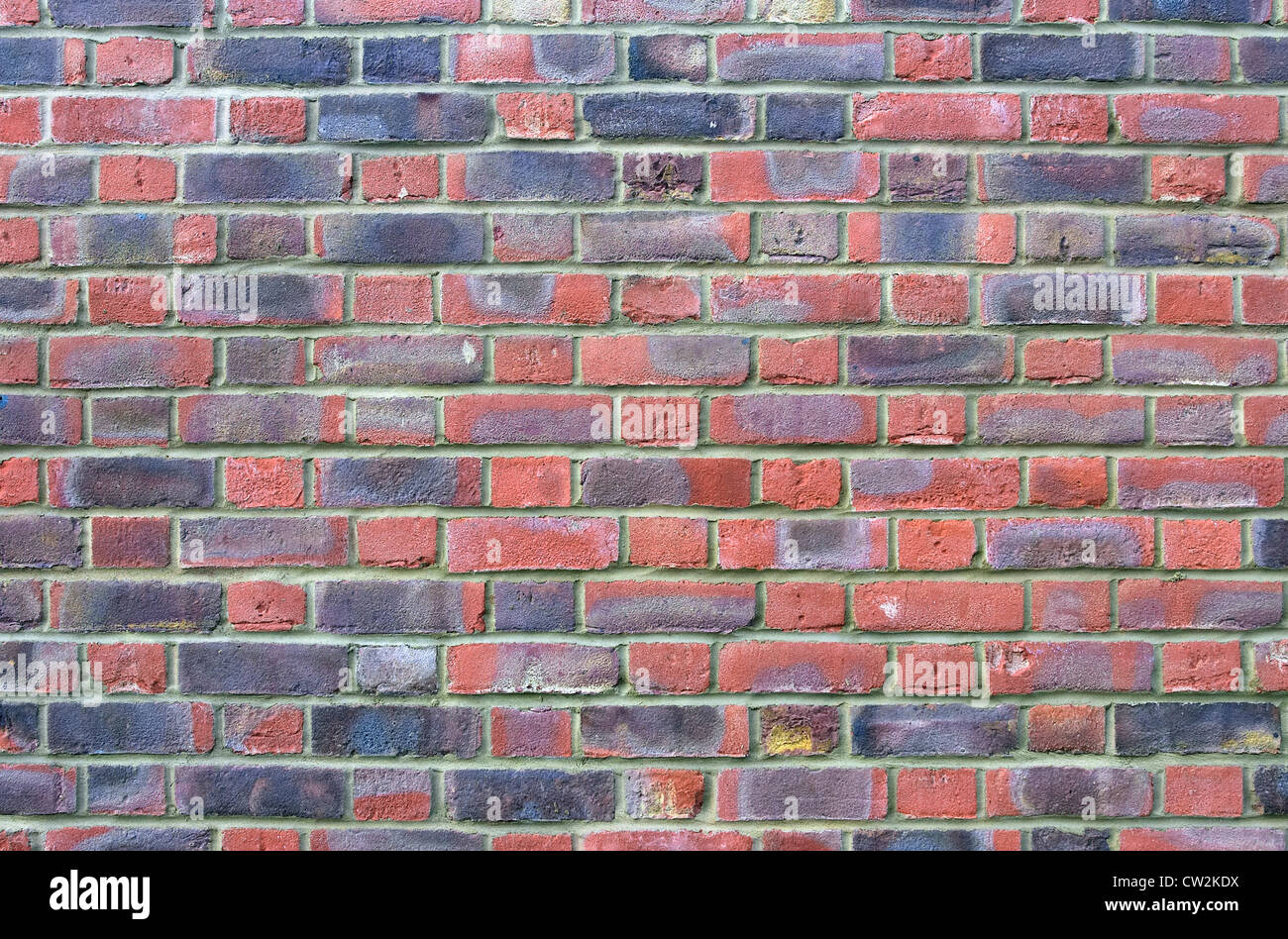 Decorative brickwork: Flemish bond. Alternating headers and stretchers ...