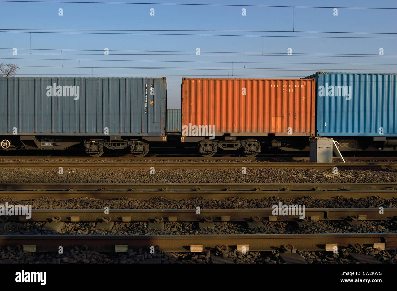 Freight train England UK Stock Photo - Alamy
