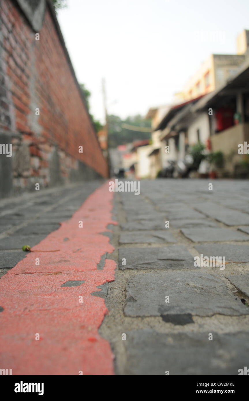 Red leading line Stock Photo - Alamy