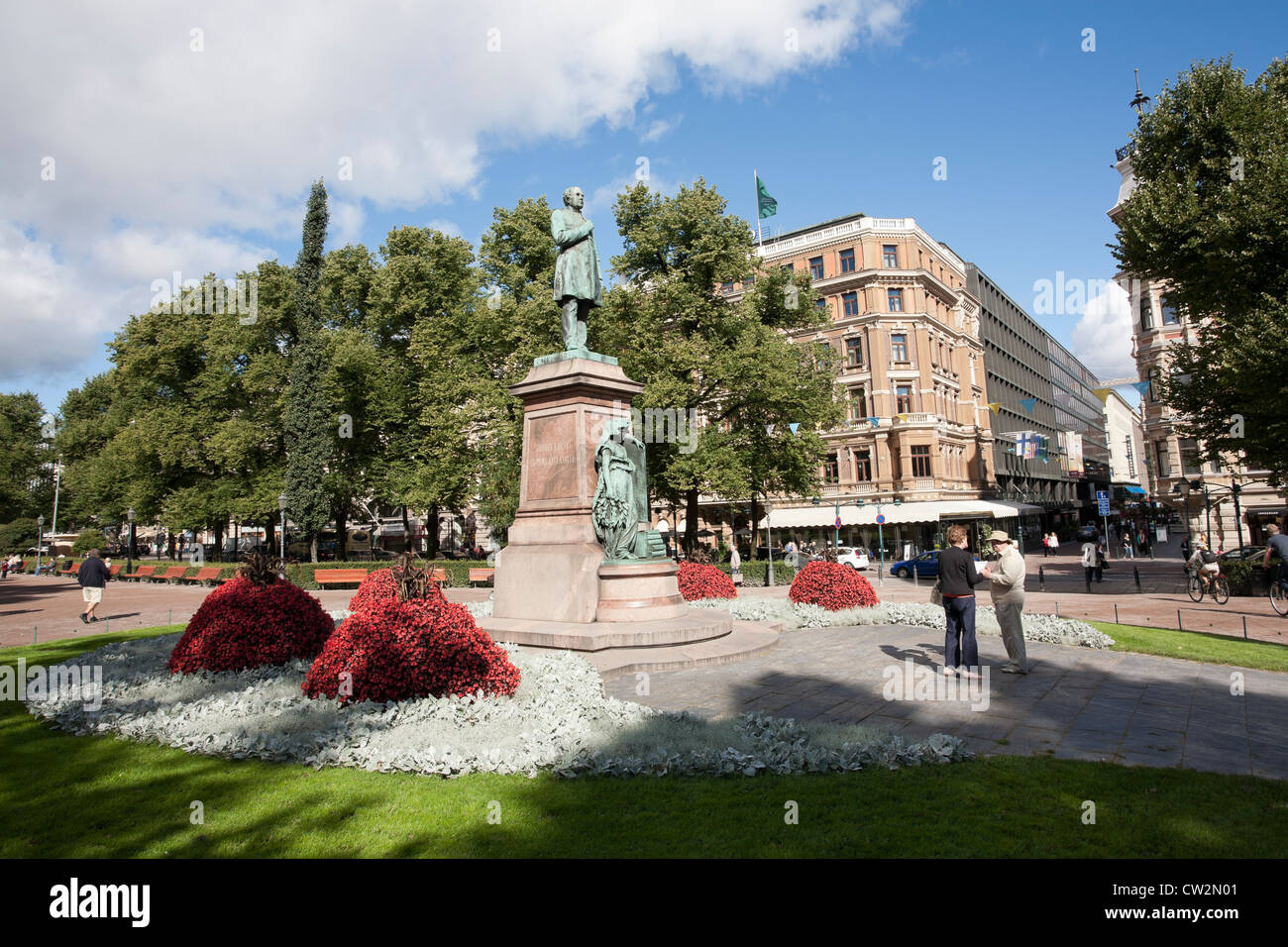 Statue of Johan Ludvig Runeberg in Helsinki Finland Stock Photo - Alamy