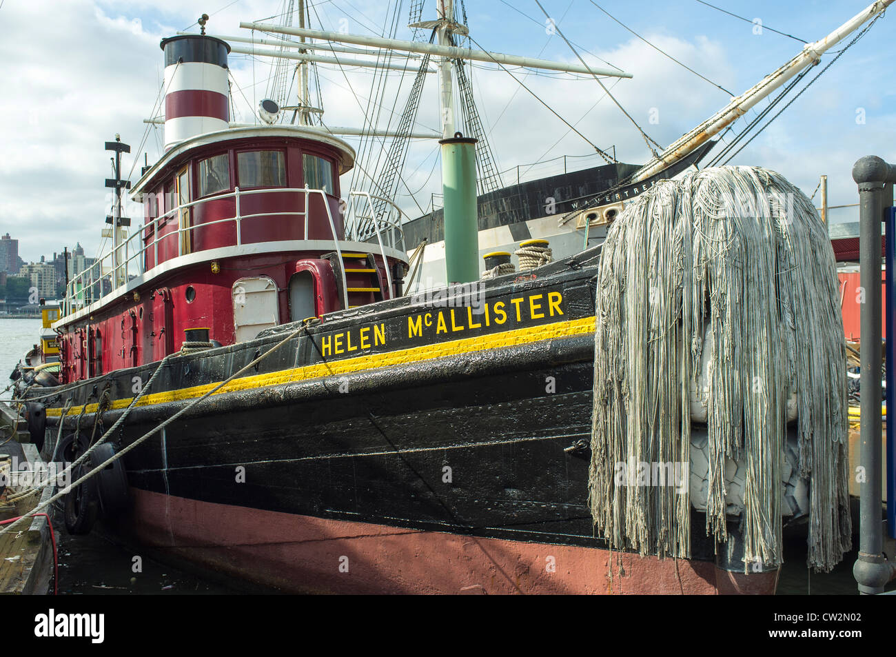 The classic tug boat, the Helen McAllister is docked at Pier 17, East ...