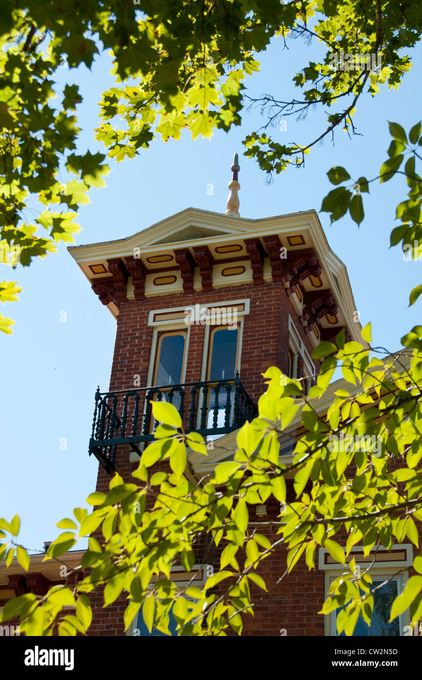 Victorian house amid foliage Stock Photo - Alamy
