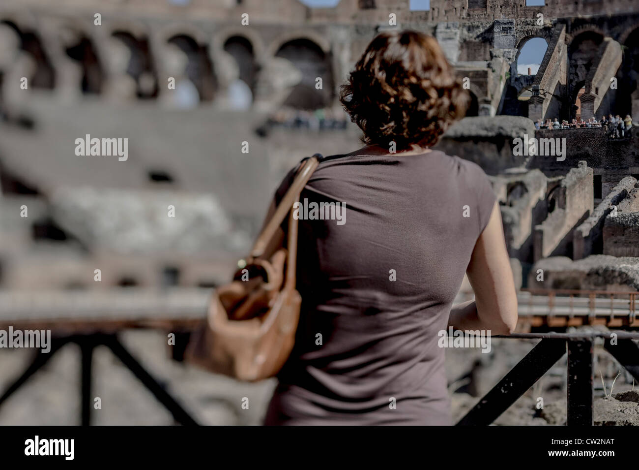 Female tourist visiting the Colosseum, Rome, Italy Stock Photo - Alamy