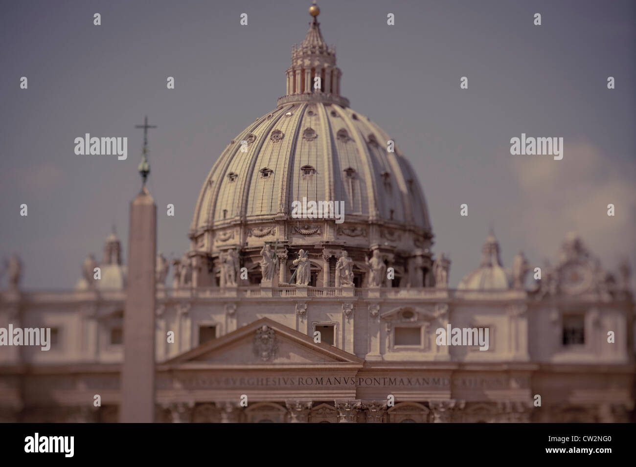 Exterior dome of St. Peter's Basilica, Vatican City, Rome, Italy Stock ...