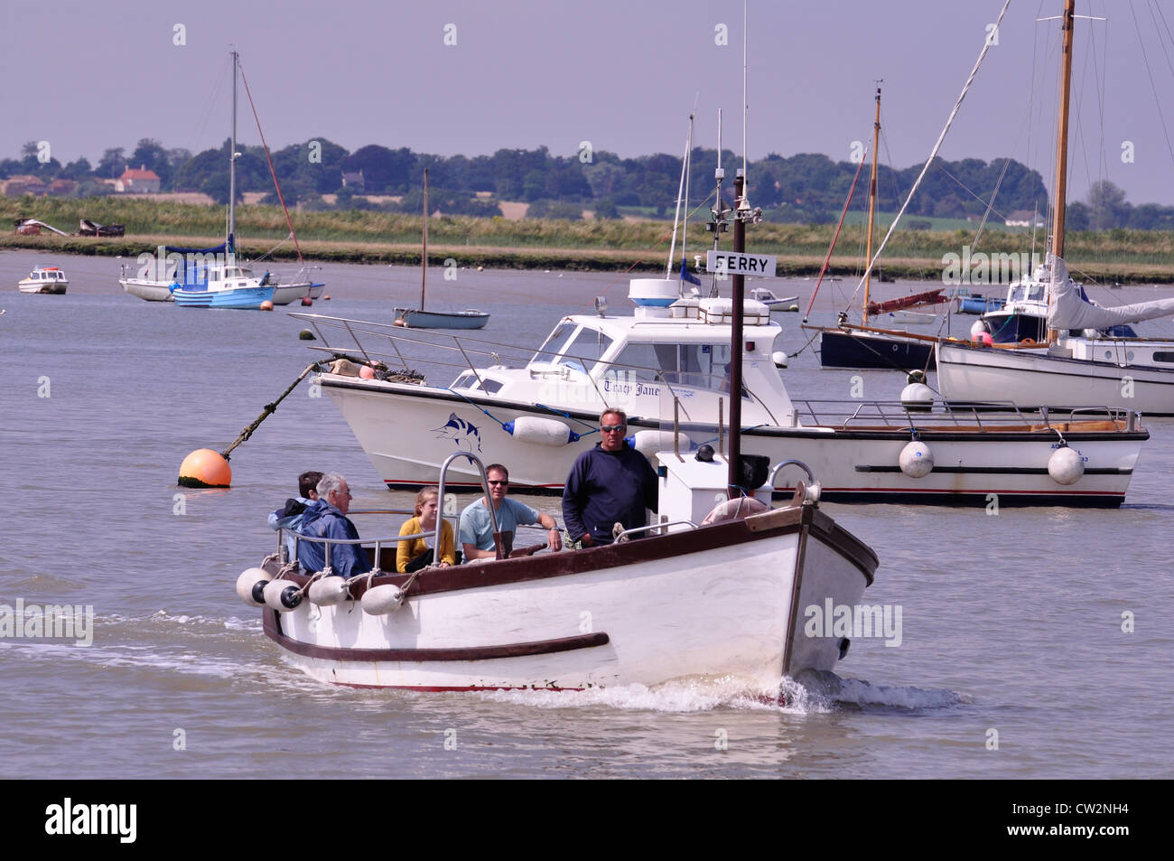The Bawdsey ferry, running between Felixtowe Ferry and Bawdsey across ...