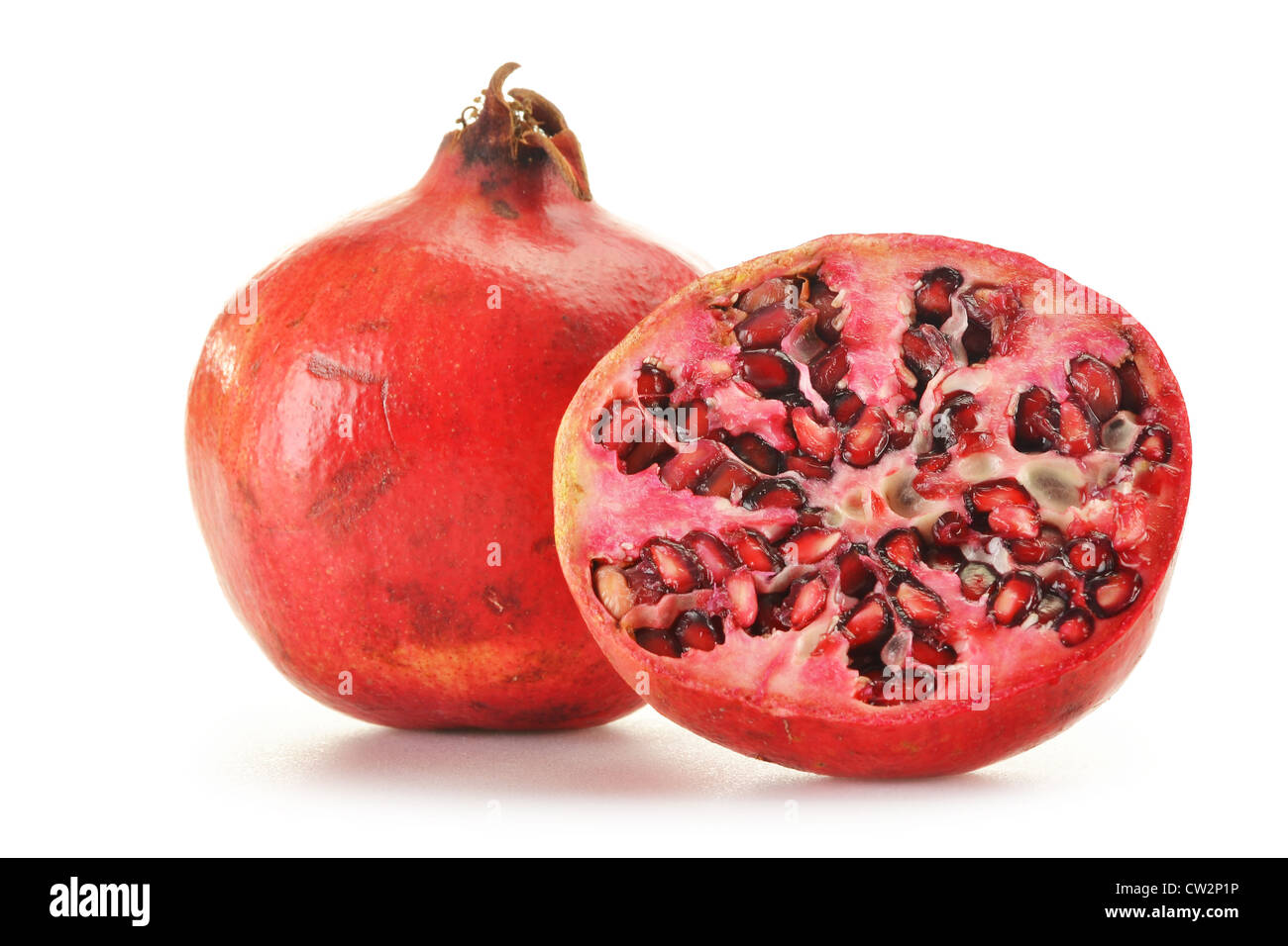 Pomegranate isolated on white background Stock Photo - Alamy