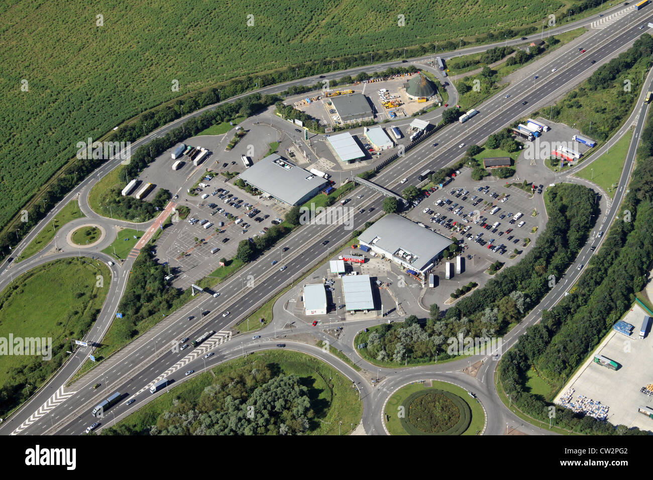 aerial view of J15a M1 / A43 Northampton Motorway Services Stock Photo ...