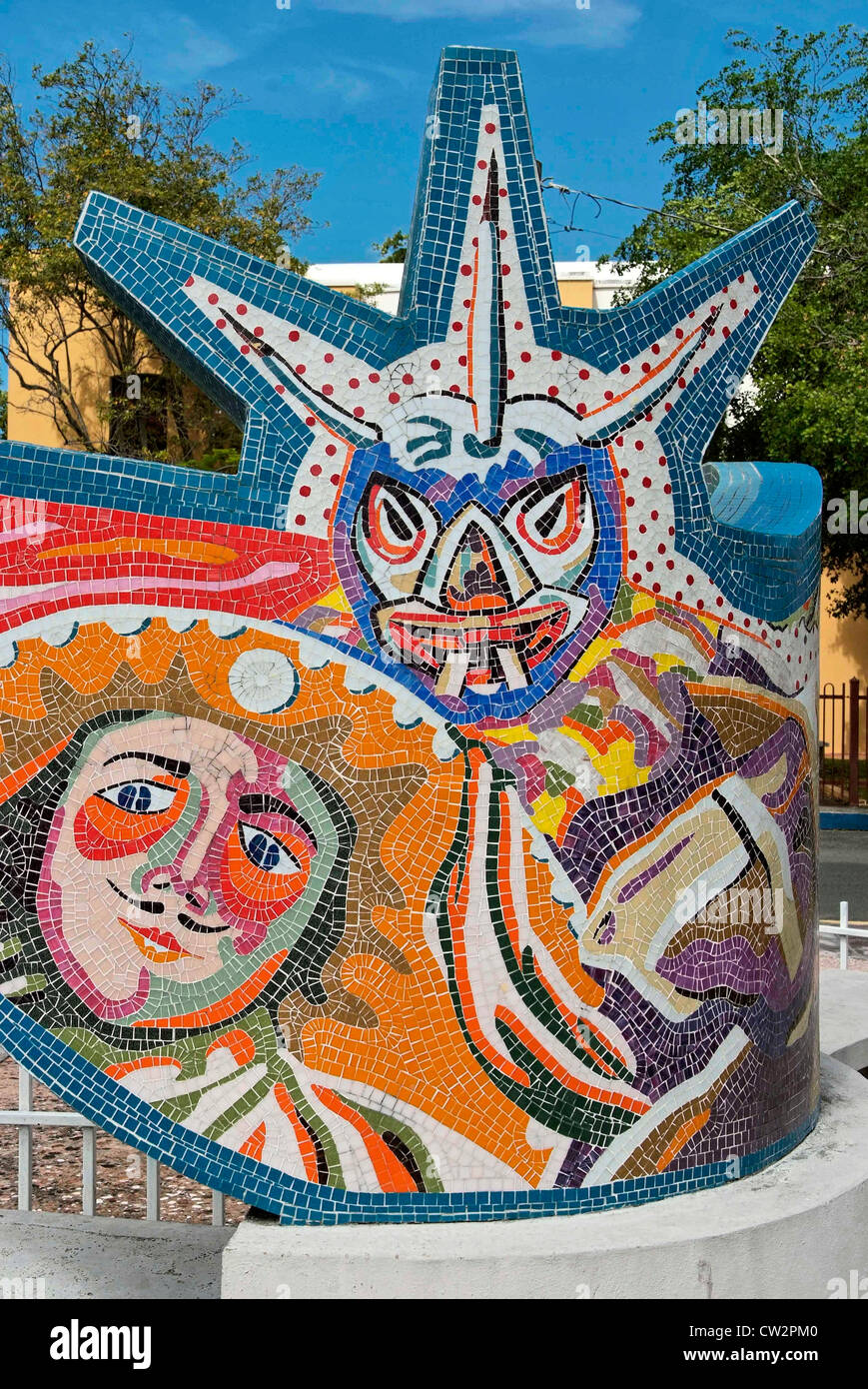 PUERTO RICO - Loiza - town square mosaic Stock Photo - Alamy