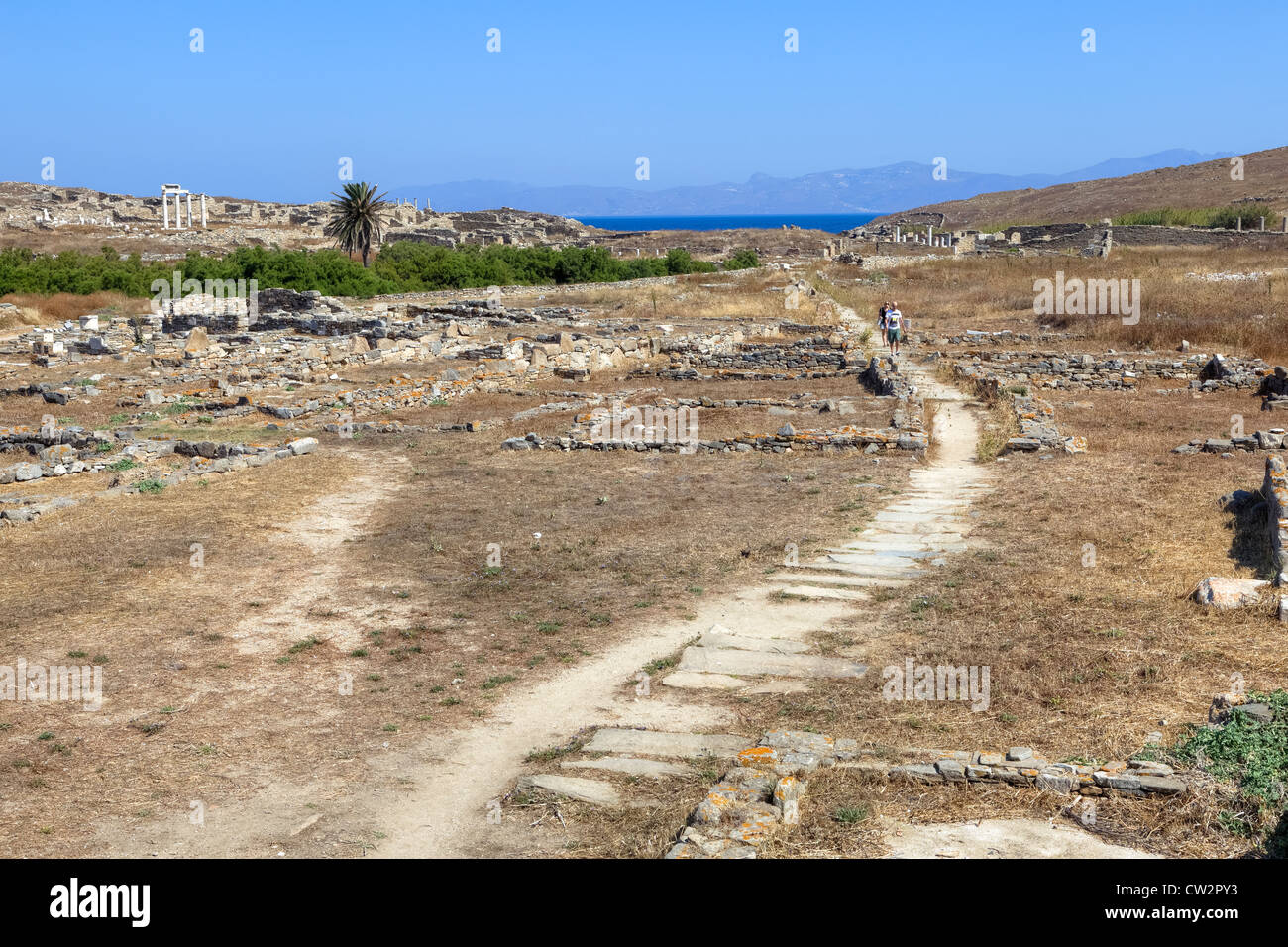 Archaeological site of Delos, Cyclades, Greece Stock Photo - Alamy