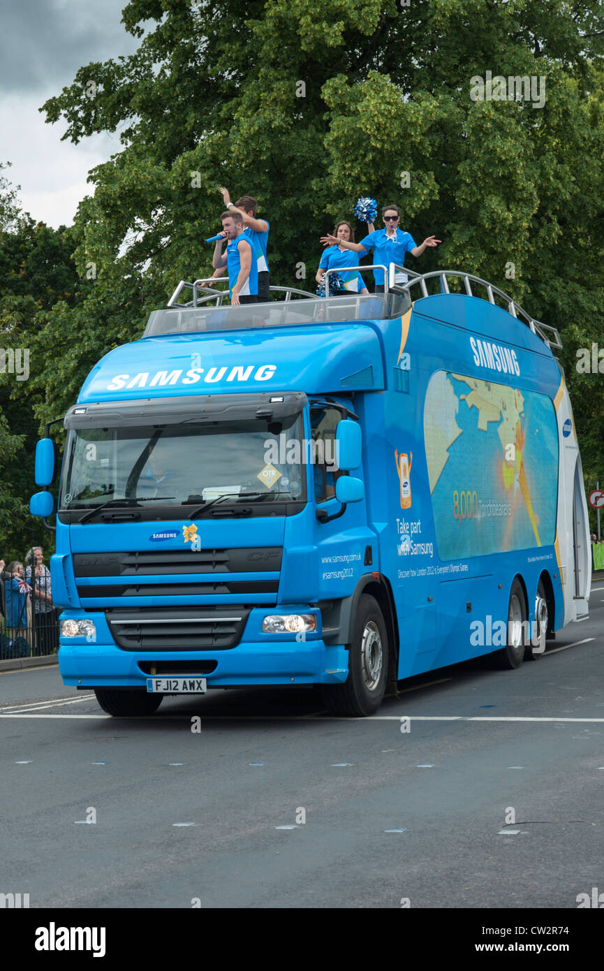 Samsung London 2012 Olympics sponsor vehicle in the torch relay at ...