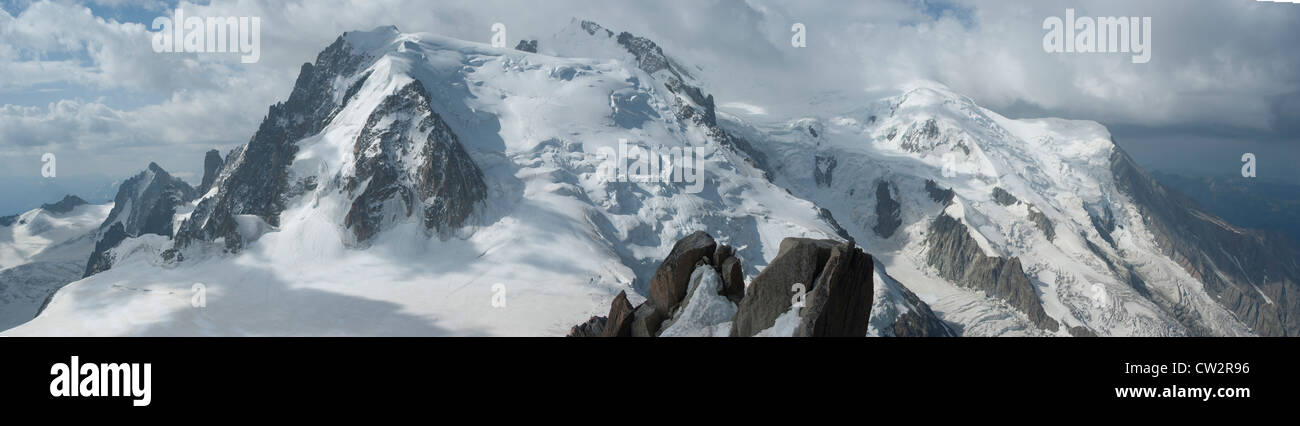Chamonix, France, a fine art panoramic image of the stunning Mont Blanc ...