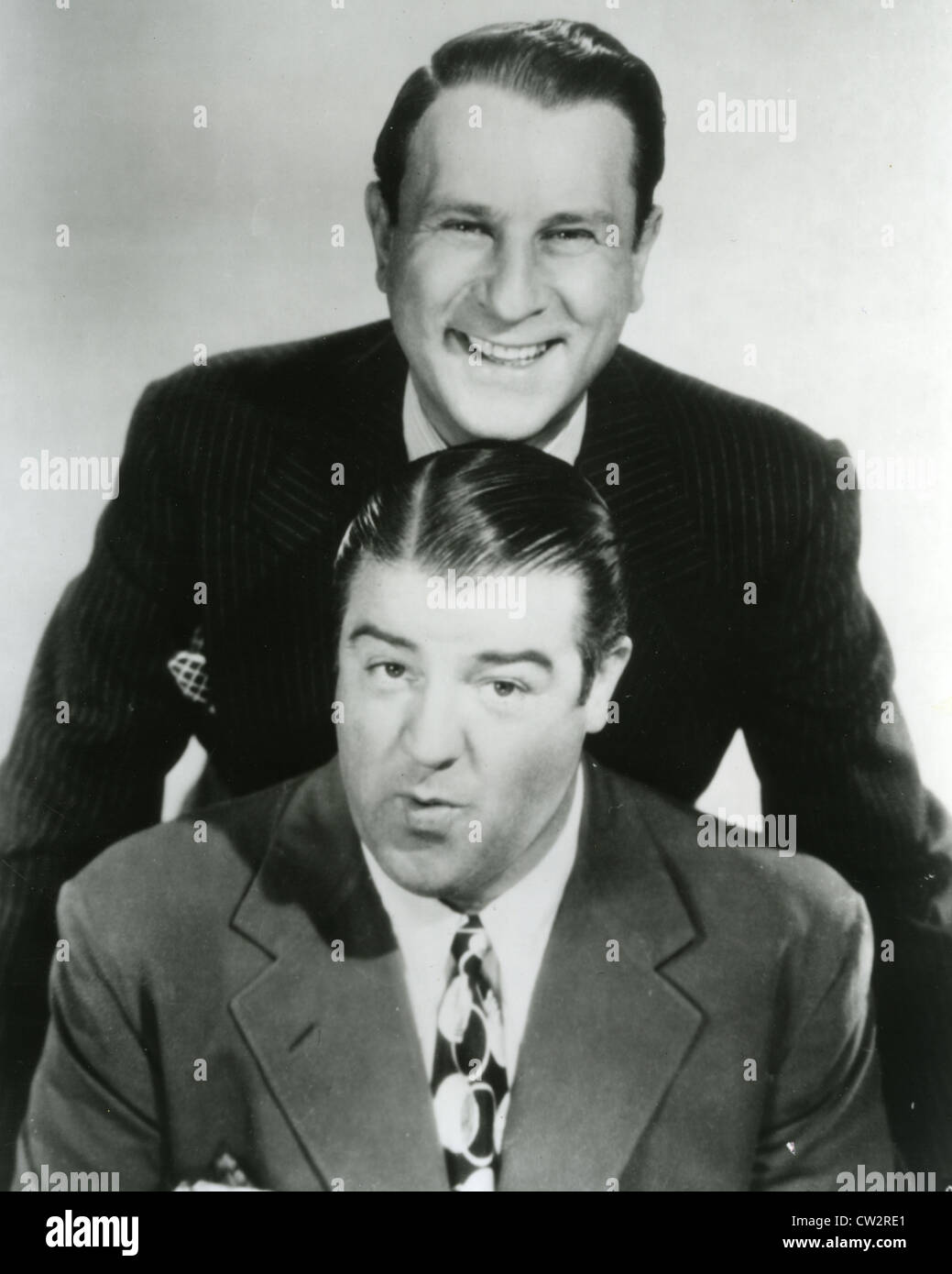 ABBOTT AND COSTELLO US comedy duo about 1943 with Bud Abbott bottom and ...
