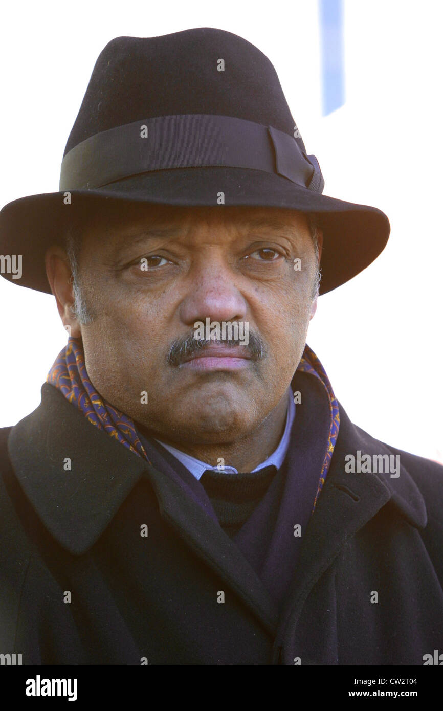 Reverend Jesse Jackson pictured during a large anti war rally leading ...
