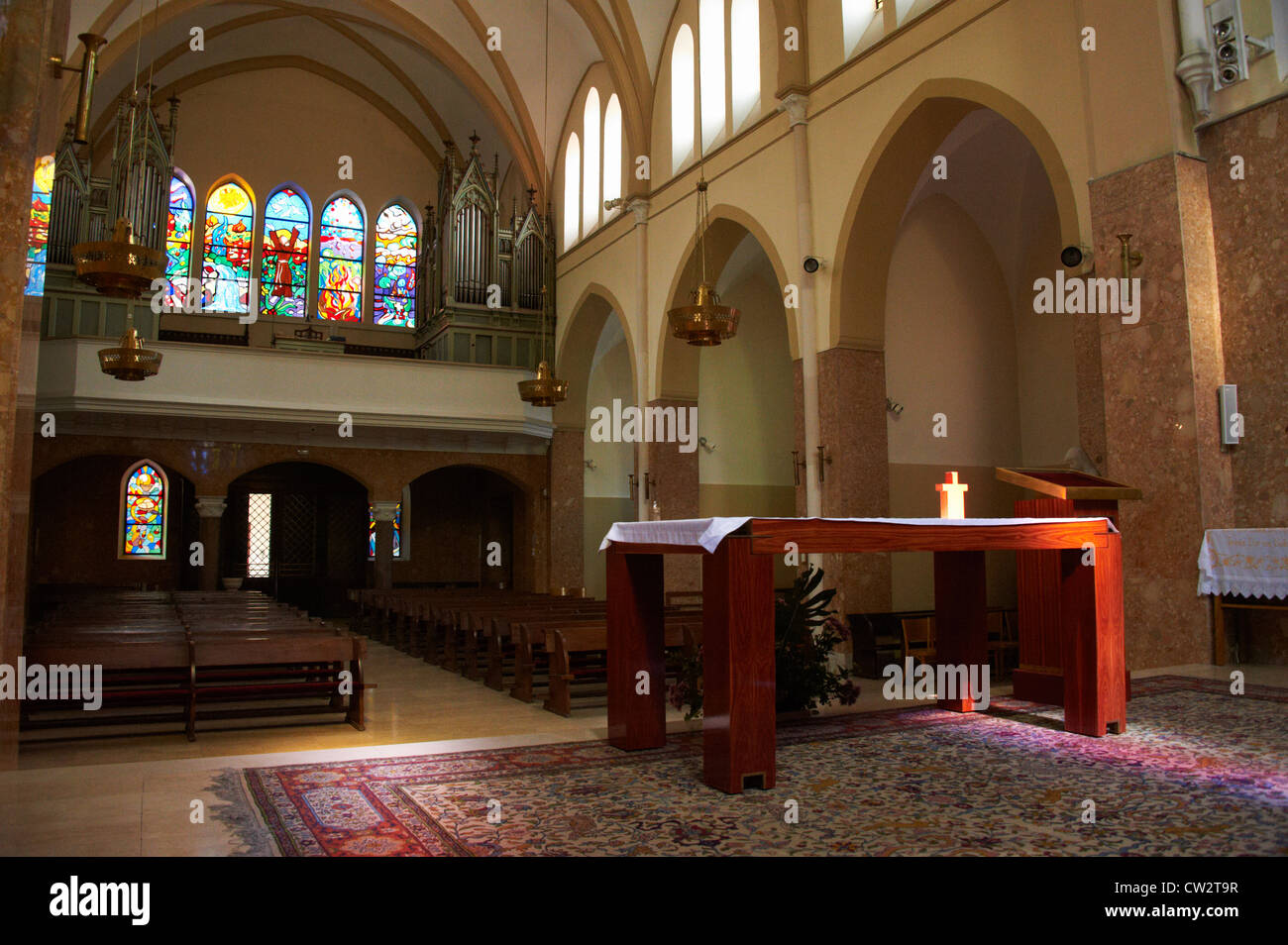 Interior of Franciscan's monastery and the Church of the Saint Anthony ...